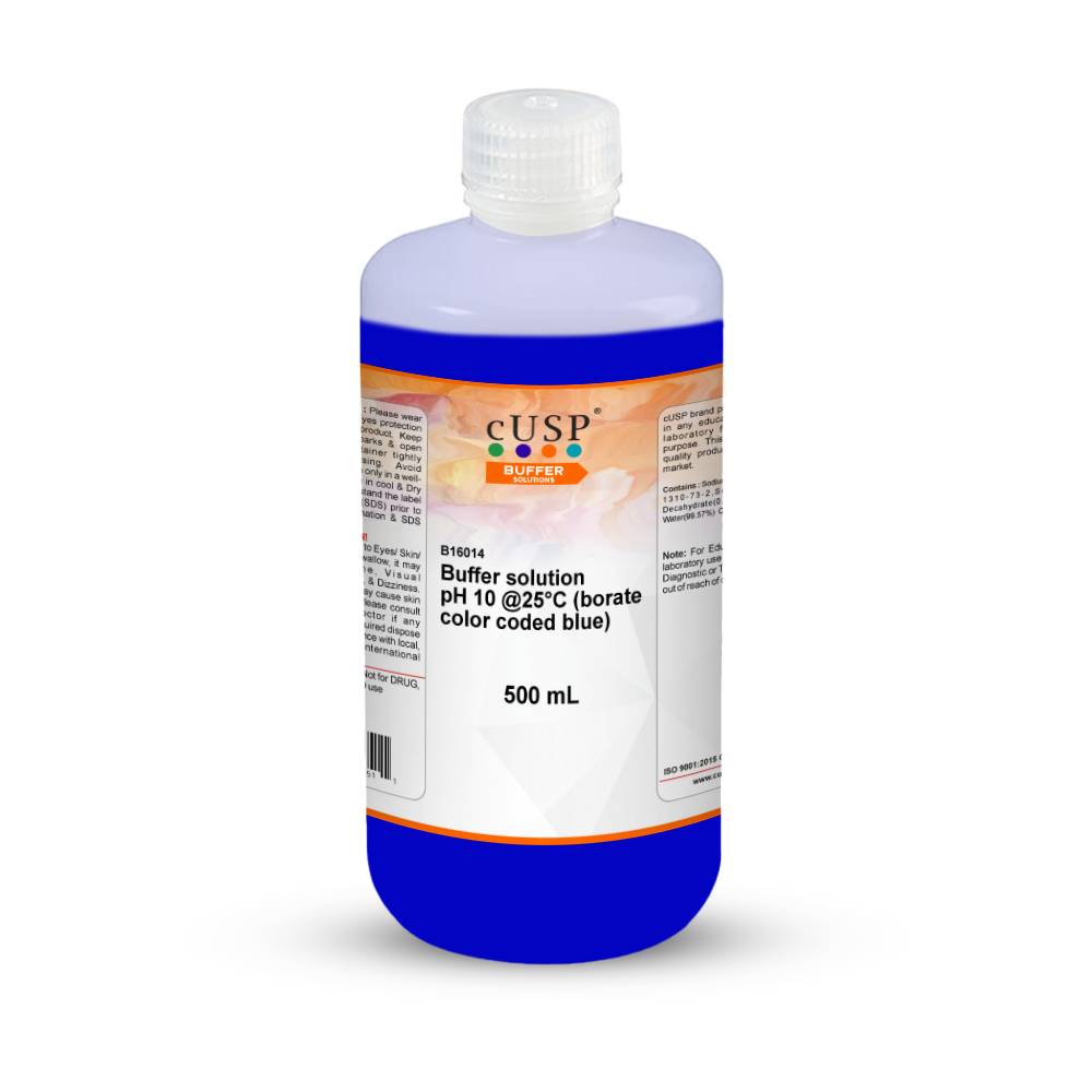Buffer Solution pH 10.0 @ 25,°C Borate Color Coded Blue | B16014 ...