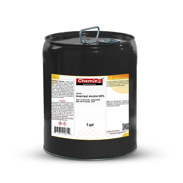 Isopropyl alcohol 60% 5gal ACS Grade | CAS 67-63-0 | High Purity ...