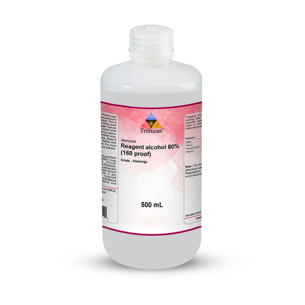 Reagent Alcohol 80% (160 Proof) for Histology | TSV11510 | CAS 64-17-5 ...